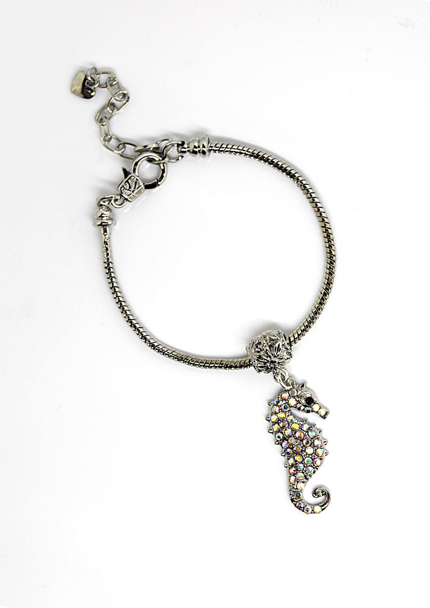 Seahorse Crystal Charm Bracelet