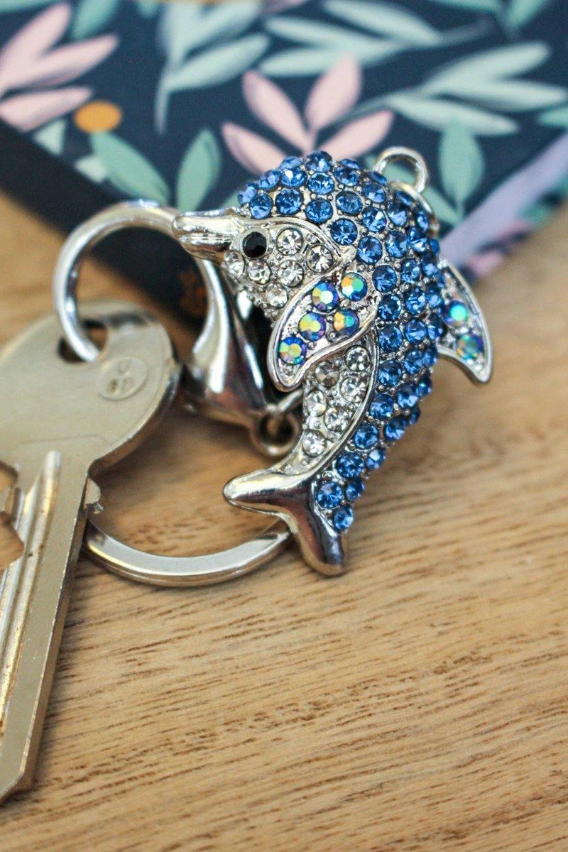Dolphin Keyring Crystal